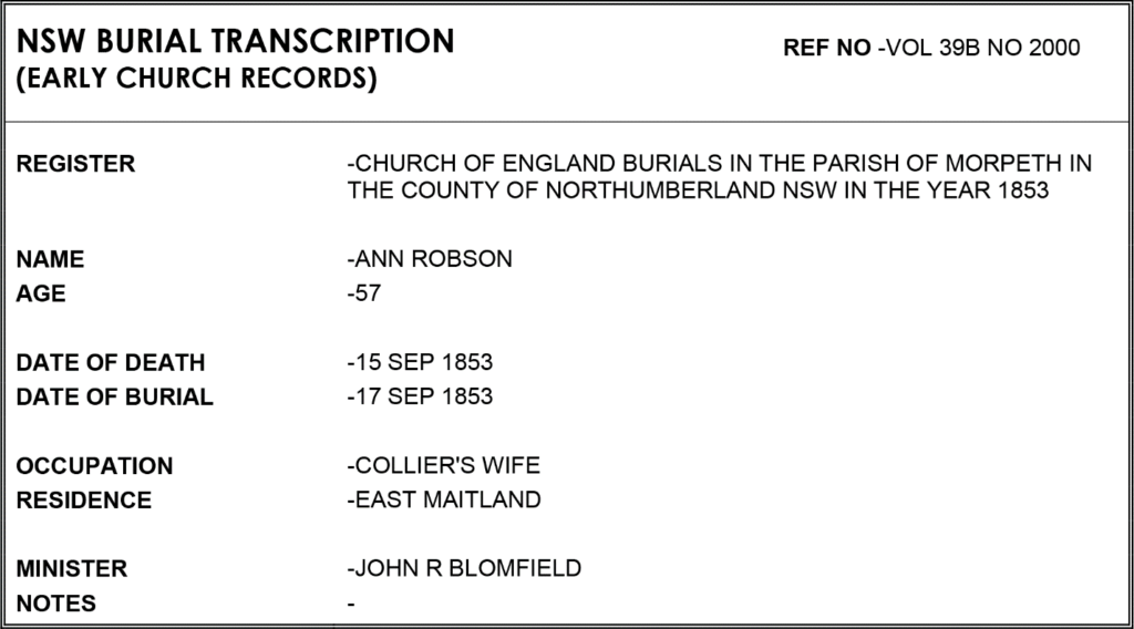 The Robson Family of Wallsend and Newcastle upon Tyne, Northumberland ...